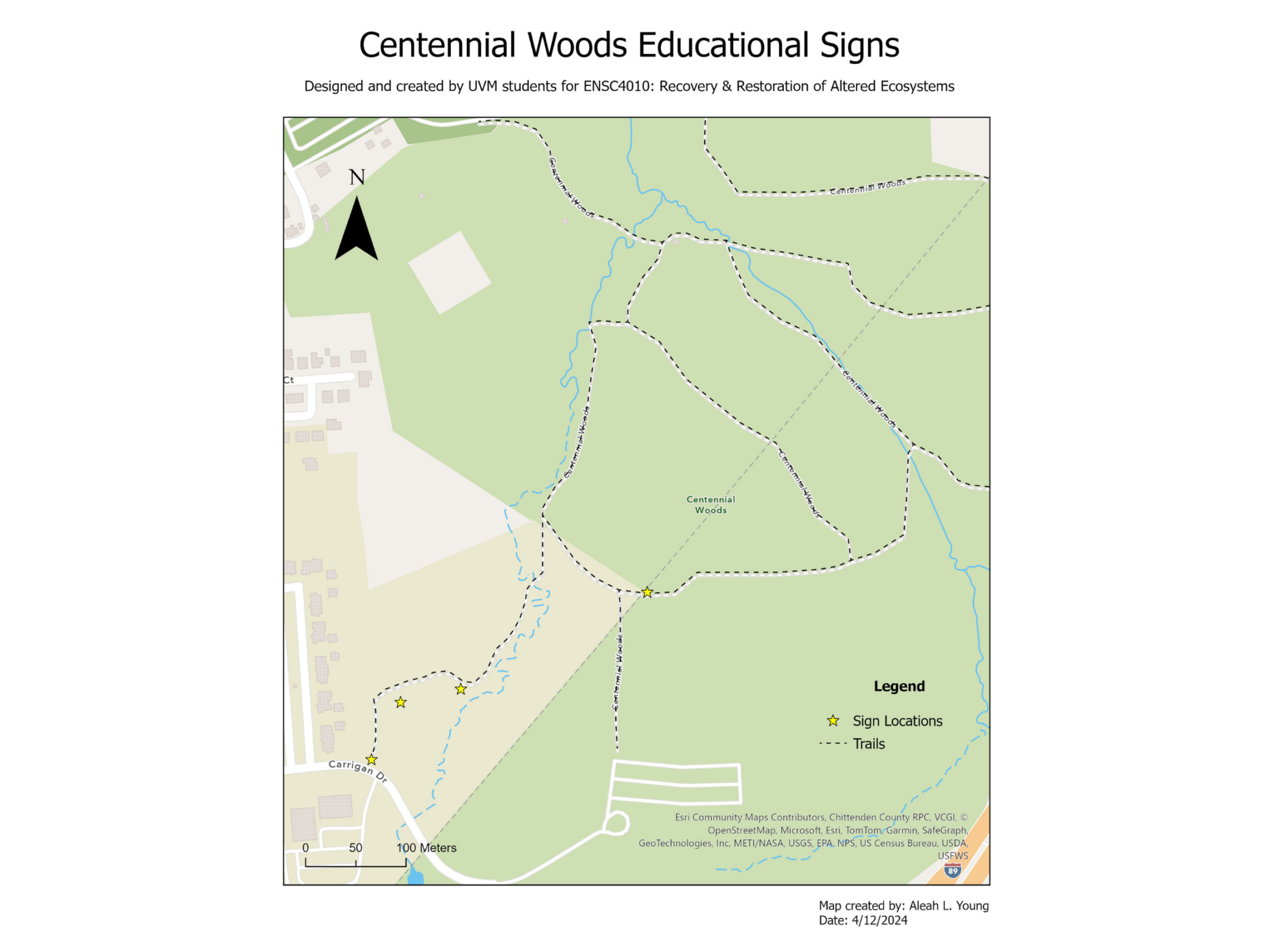 Scavenger Hunt Map – Centennial Woods Ecological Restoration Scavenger Hunt