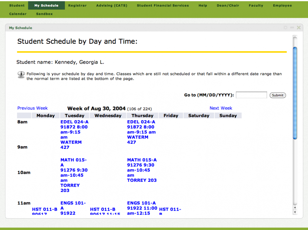 Current Student Pages | myUVM Support