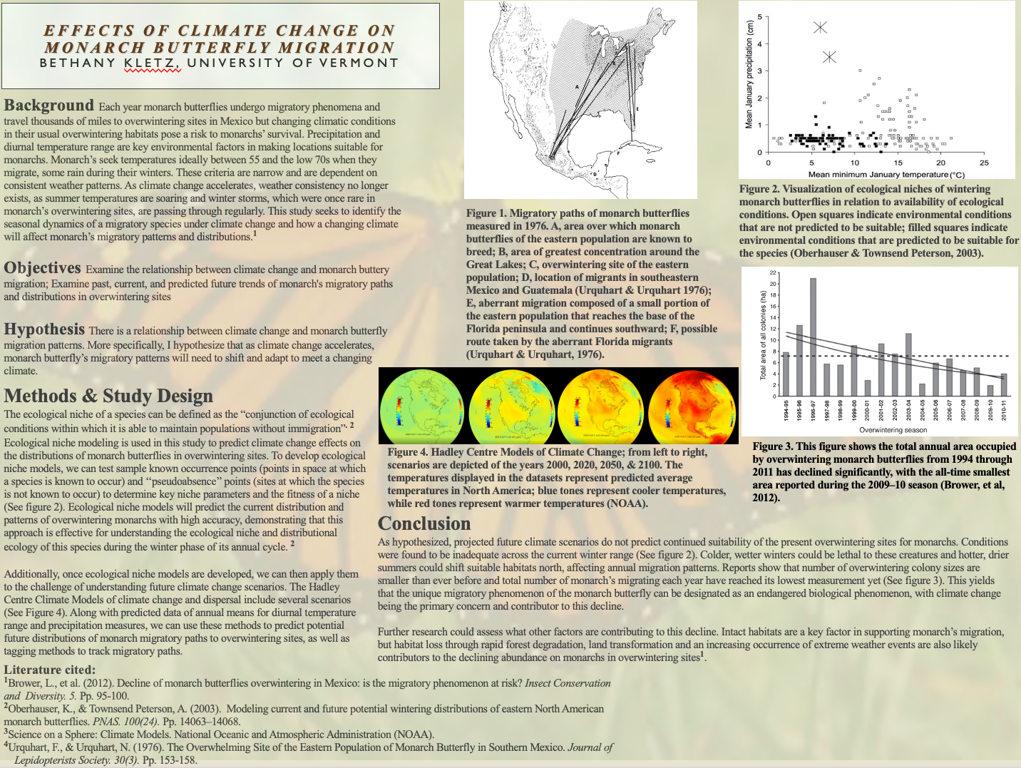 NR103 Final Project: Effects of Climate Change on Monarch Butterfly ...