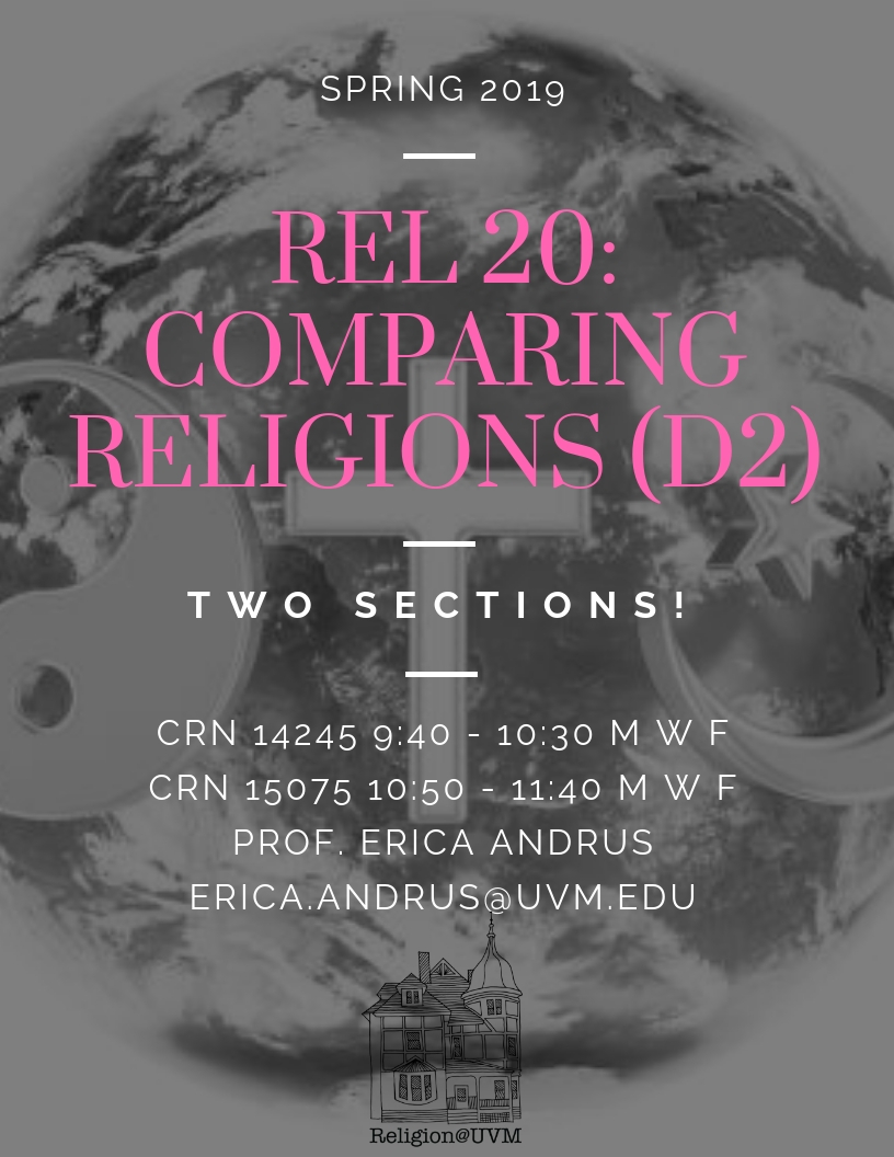 Spring 2019 Courses: Comparing Religions | Religion@UVM