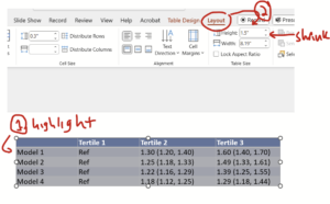 Optimizing tables in Microsoft Word and Powerpoint for grants, research ...