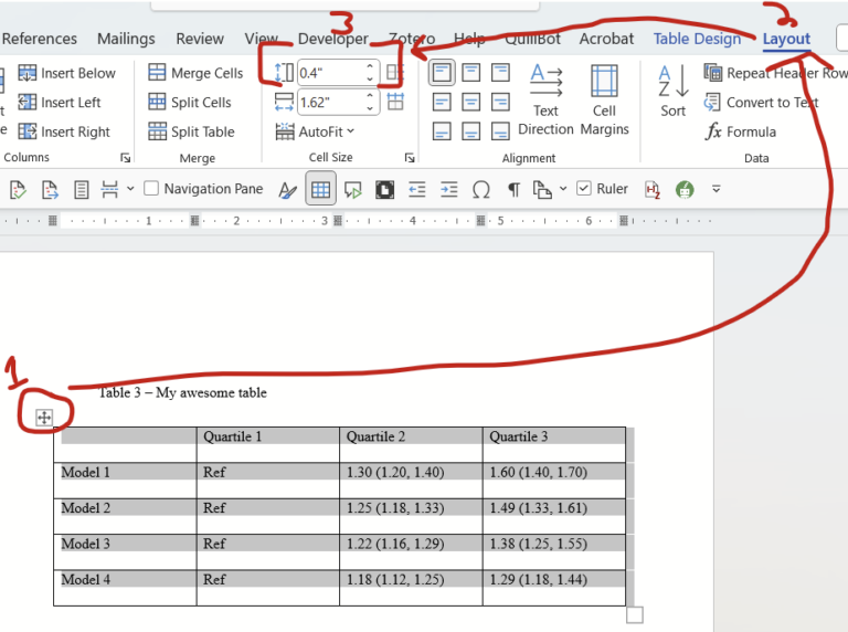 Optimizing tables in Microsoft Word and Powerpoint for grants, research ...