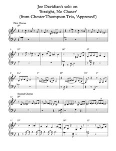 A Wrinkle in Time: Joe Davidian’s solo on ‘Straight, No Chaser’ (State ...