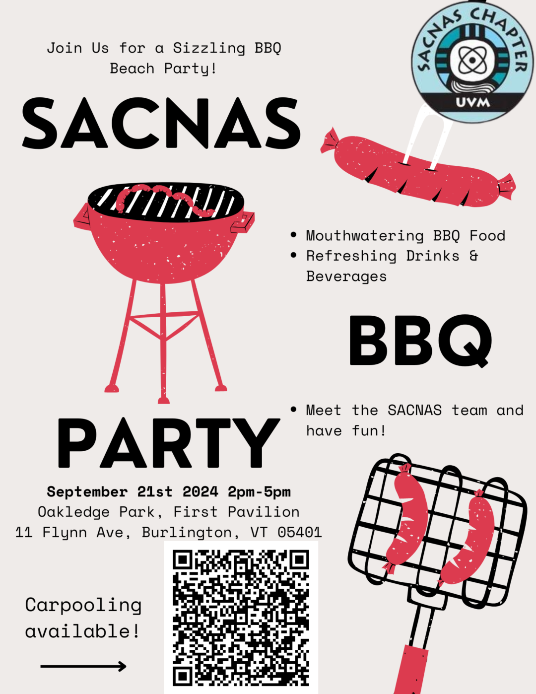 UVM SACNAS Welcome Back BBQ – University of Vermont SACNAS